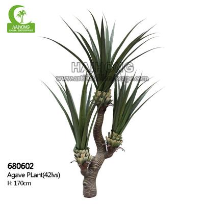 Cina Piante conservate in vaso artificiali realistiche del pavimento di H170cm, pianta artificiale dell'agave facile preoccuparsi in vendita