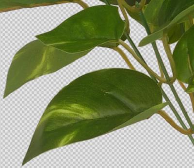 China Lifelike 7pcs 36cm Height Artificial Green Bush With 36 Leaves for sale