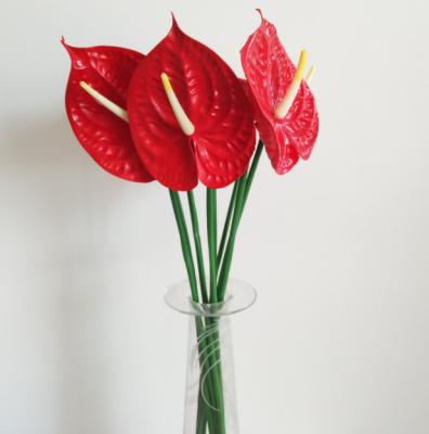 China Height 100cm Green Artificial Anthurium Plant For Home Office Table Decoration for sale