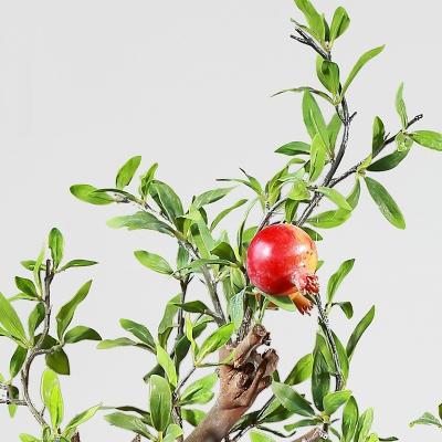 China Height 65cm Artificial Potted Floor Plants Pomegranate Tree Corner Table Decoration for sale