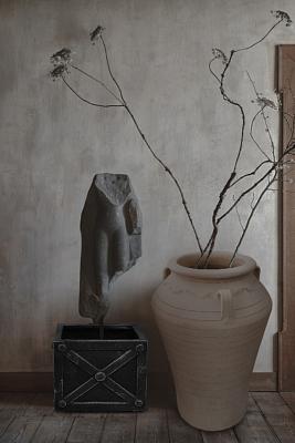 Cina ornamenti decorativi artificiali nordici d'annata neri del Ministero degli Interni del vaso delle piante del vaso della pianta di 80cm in vendita
