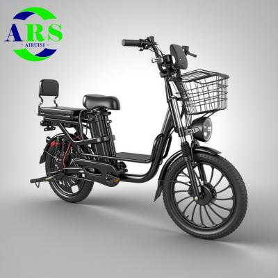 China 20 Inch 1000 Watt E Bikes Black Electric Cargo Bikes With Battery for sale
