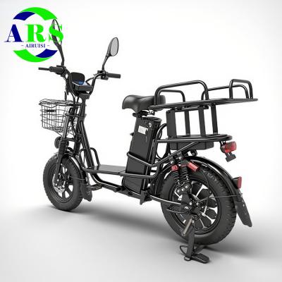 China Lightweight 1000w Electric Bicycles 60V 20A Fat Tire Electric Motorcycle For Adult Delivery Services for sale