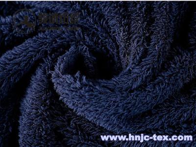 China 100% polyester solid dyeing plush velveteen/ shu velvet antistatic fabric for bedding for sale