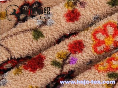 China Hot sell weft knitting printed velveteen/shu velvet for pajamas fabric and apparel for sale