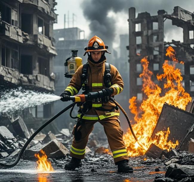 Fireproof uniform in industrial setting