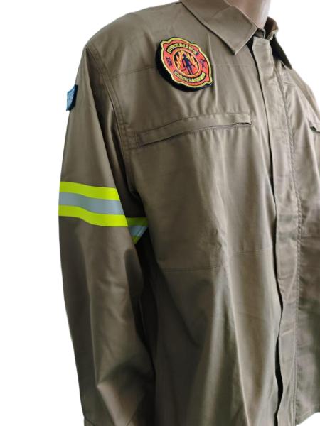 Quality Flame Retardant Firefighter Jacket Heat Resistant with Reflective Strips for sale