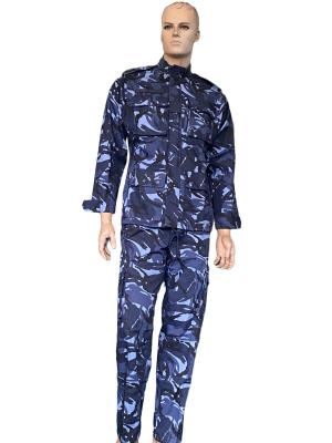 China Blue Camouflage Military Army Uniform XS - 4XL Waterproof Tactical Uniform Set for sale