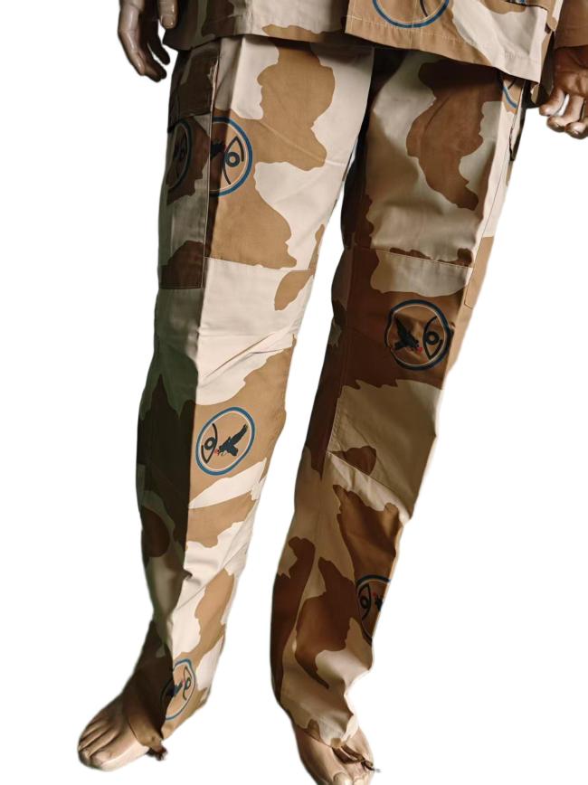 Close-up of BDU uniform fabric texture