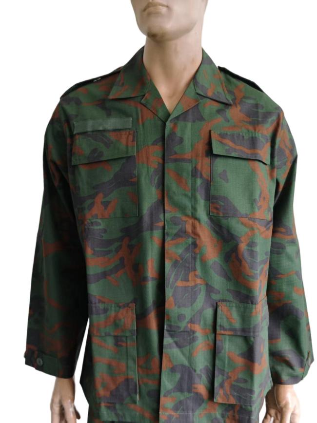 Side view showing pocket details of tactical uniform