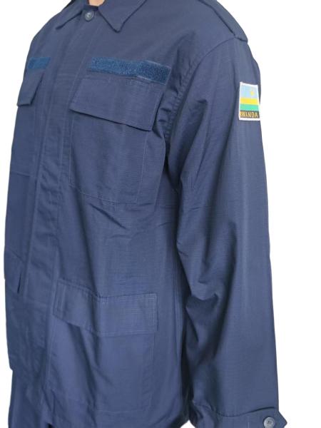 Quality Custom Navy Blue BDU Military Uniform Set Polyester Cotton for sale