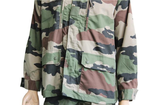 French military camouflage trousers detail