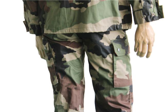 Military uniform set side view