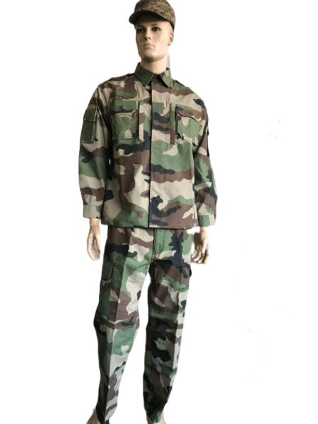 Quality TC 65/35 Ripstop French F2 Uniform Set Military Camouflage Attire Customized for sale
