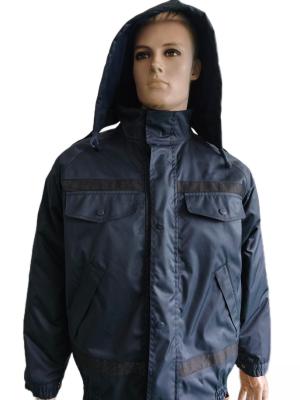 China Navy Blue Military Jacket with Composite Fabric Technology for sale