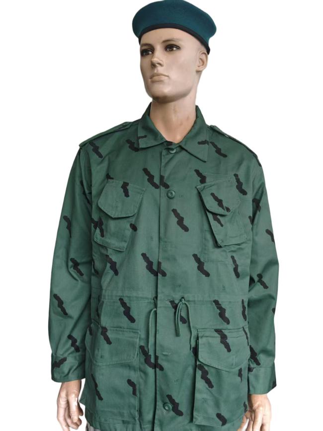 Camouflage tactical jacket front view