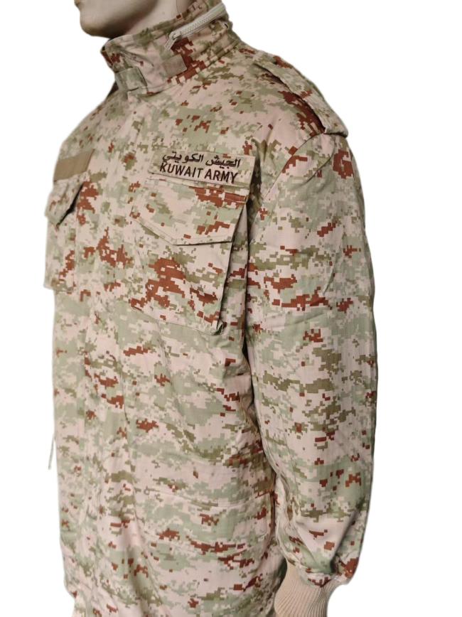 Military jacket side pocket detail