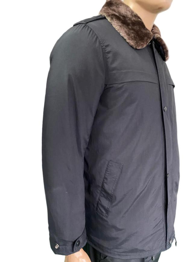 Custom military jacket back view with tactical design