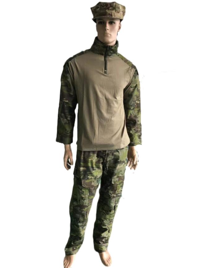 Multicolor tactical combat shirt side view