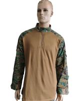 Quality Military Style Camouflage Top High Neck Half Placket Breathable Camouflage for sale