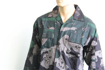 China Polyester Cotton Police Security Uniform Woodland Camo Set for sale