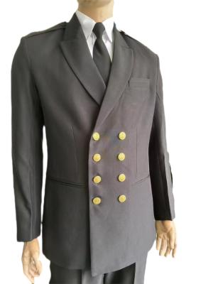 China Classic Black Ceremonial Uniform 40 Polyester 60 Cotton Formal Military Uniform for sale
