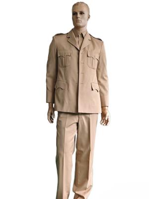 China Khaki Military Dress Uniform Set 45 Wool Blend Jacket Shirt Trousers for sale