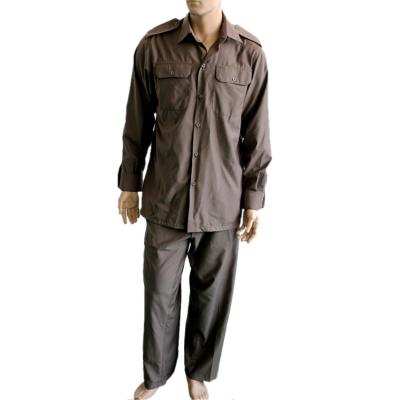 China Industrial TR Fabric Workwear Uniform Casual Style Machine Washable Military Shirt Set for sale