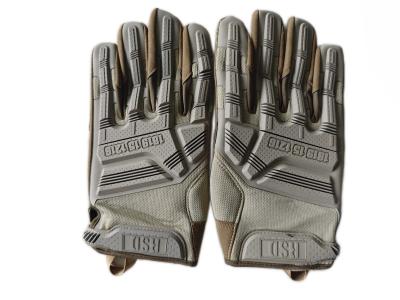 China Tactical Combat Gloves Brown Microfiber Reinforced Knuckle Protection for sale