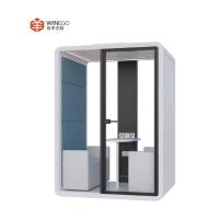 Quality Flexible Space Sound Proof Phone Booth Two Persons Acoustic Pods For Offices manufacturer