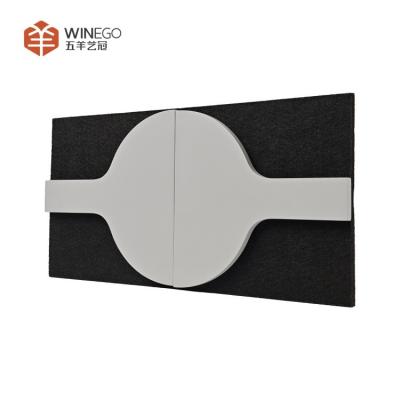 Quality Custom Art Circle PET 3D Acoustic Wall Panel with Painting for Modern Spaces for sale