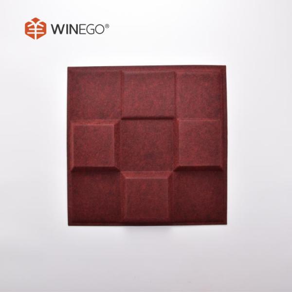 Quality 12mm 24mm 3D Polyester Fiber Acoustic Panel , Mold Resistant Polyester Acoustic for sale