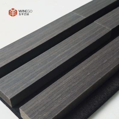 Quality Black Acoustic Wood Slat Panels for Stylish Sound Control in Any Environment for sale