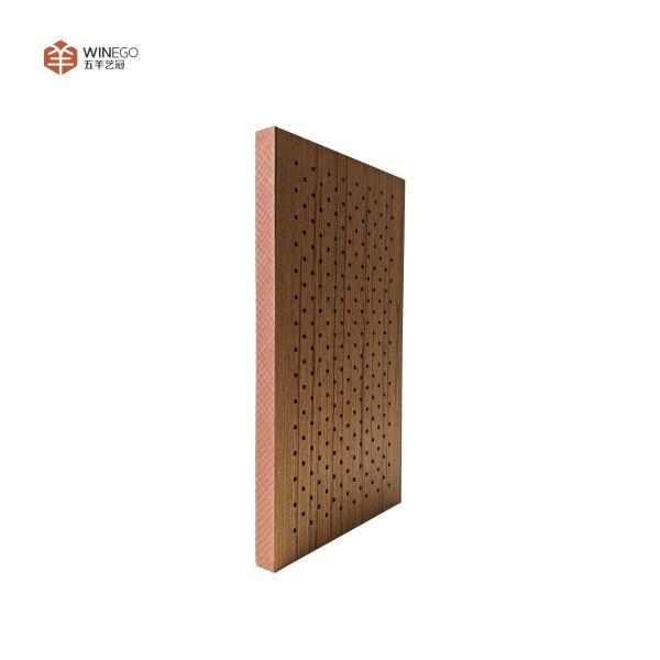 Quality Elegant Wood Veneer Perforated Acoustic Panel for Studios & Auditoriums for sale