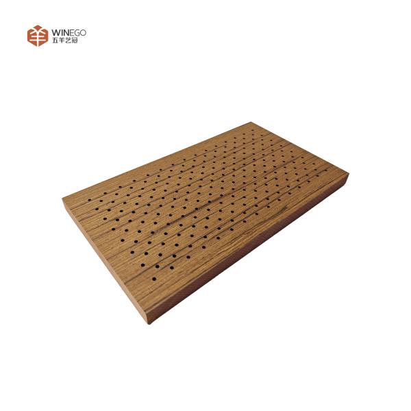 Quality Elegant Wood Veneer Perforated Acoustic Panel for Studios & Auditoriums for sale