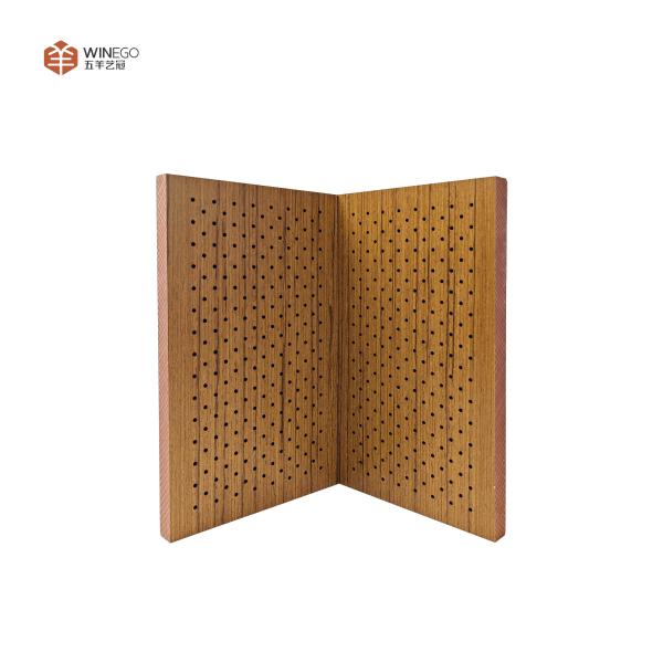 Quality Elegant Wood Veneer Perforated Acoustic Panel for Studios & Auditoriums for sale