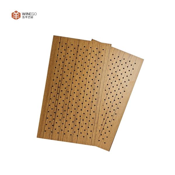 Quality Elegant Wood Veneer Perforated Acoustic Panel for Studios & Auditoriums for sale