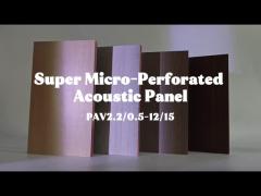 Mikroporforierte Akustikplatte mit Aluminiumkern und Holzfurnier / Laminat