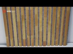 Painéis de parede acústicos de madeira natural Retardante de incêndio 0,85 NRC Absorção sonora