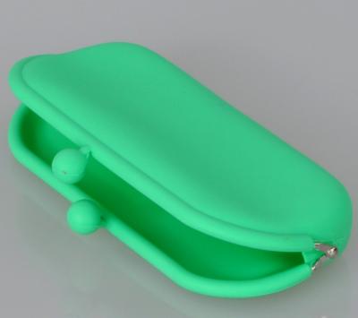 Cina Borsa cosmetica della moneta del silicone della borsa della moneta della cerniera verde del jellybag in vendita