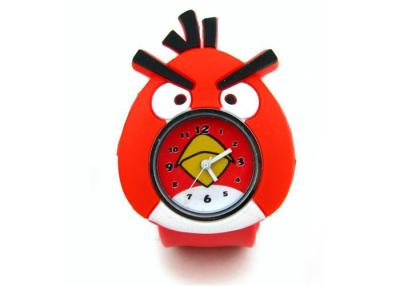 Cina Rosso Angry Bird Silicone Slap bracciale orologio, batteria sostituibile in vendita