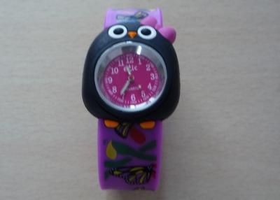 Cina Orologio porpora resistente del braccialetto di schiaffo di caso del pinguino della banda della farfalla 3ATM dell'acqua in vendita