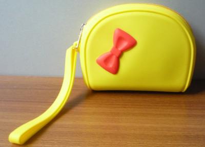 China Monedero amarillo del silicón del Bowknot para las mujeres en venta