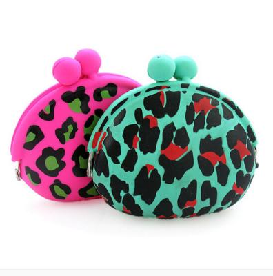 Cina sacchetto del silicone della borsa della moneta del silicone della borsa del silicone della stampa del leopardo per le donne in vendita