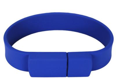 Cina Il flash su ordinazione del Usb del silicone blu guida la banda istantanea, braccialetto di memoria flash in vendita