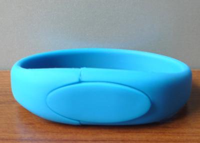 Cina Classifichi un silicone istantaneo blu del braccialetto di polsino di chiavetta USB di USB 2.0 ad alta velocità in vendita