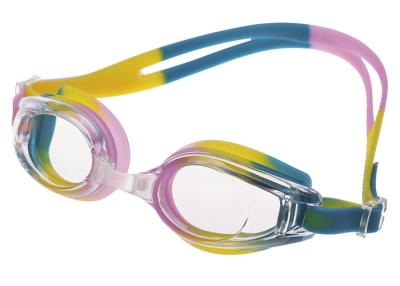 Cina Vetri blu di nuotata di rosa di giallo degli occhiali di protezione di nuoto del silicone di prescrizione per i bambini in vendita