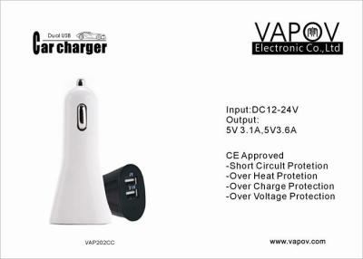 China 3.6A Intelligent  PC Shell Double USB Car Charger For Apple / Android Mobile Phone or Tablet PC for sale