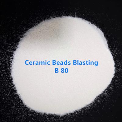 China B80 Ceramic Beads Blasting Abrasive 0.212mm For Steel Dry Wet Air Blast for sale