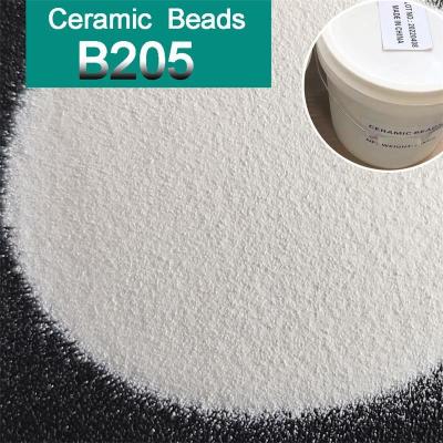 China Matte Effect Ceramic Bead Blasting Media B205 Surface Finish For Alu Alloy for sale